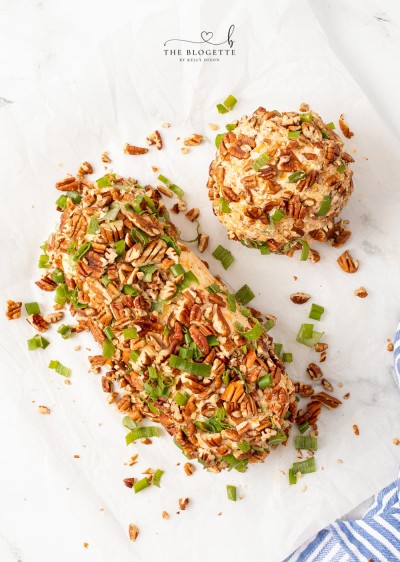 Cheese Log Appetizer Recipe - This Can be Made into 2 Cheese Logs!