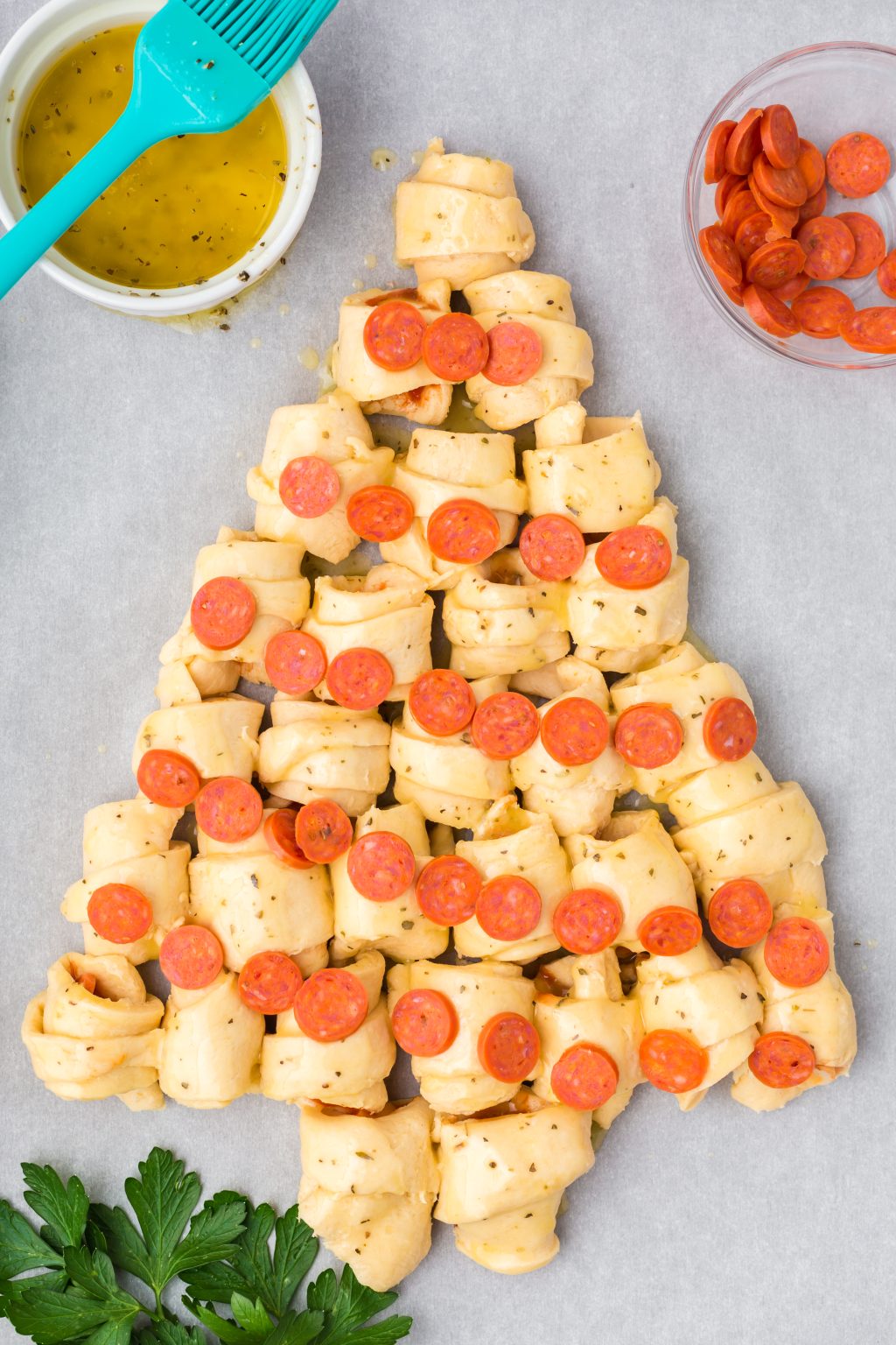 Christmas Tree Pull Apart Bread