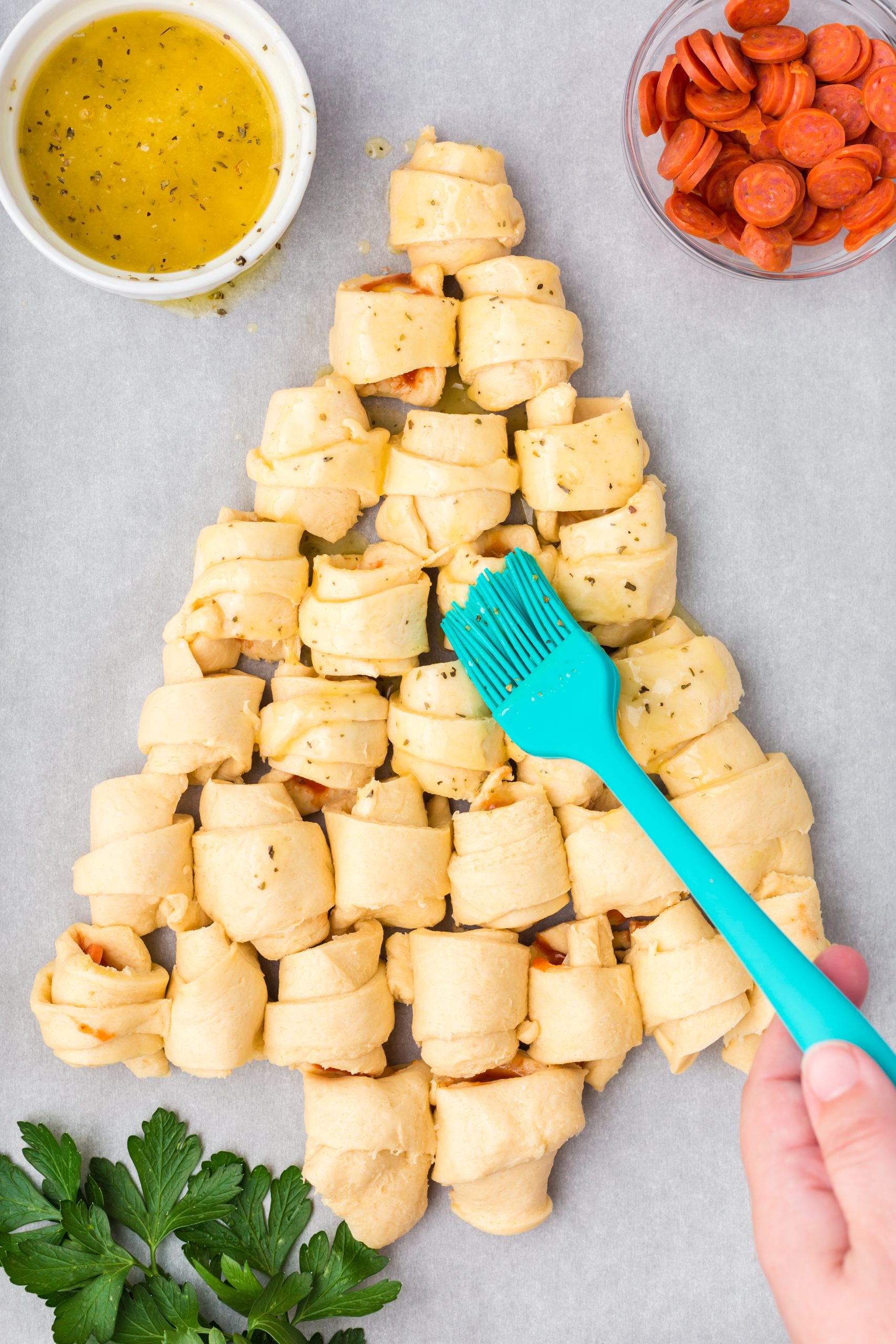 Christmas Tree Pull Apart Bread