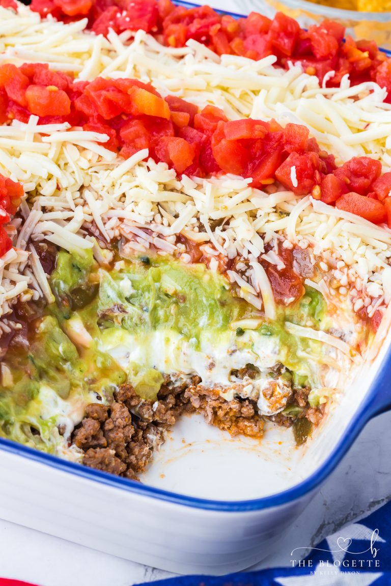 American Flag 7 Layer Dip