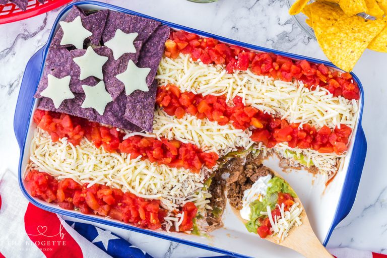 American Flag 7 Layer Dip